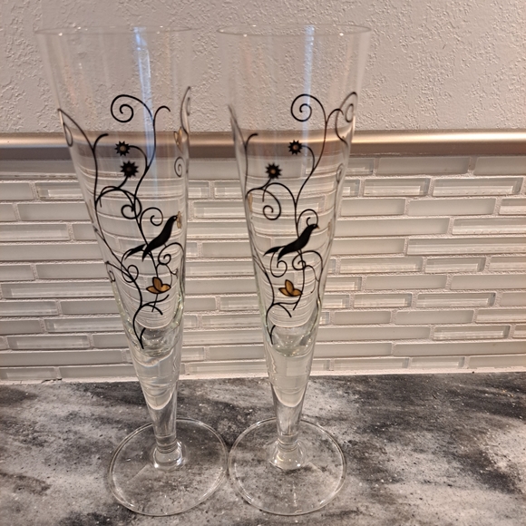 Dining | 2 Ritzenhoff Mike Meire Champagne Flutes With Birds And ...